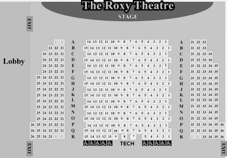 Venue Map - The Historic Roxy Theatre